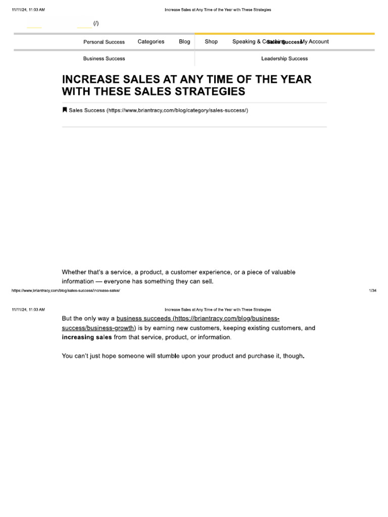 2-Increase Sales | PDF
