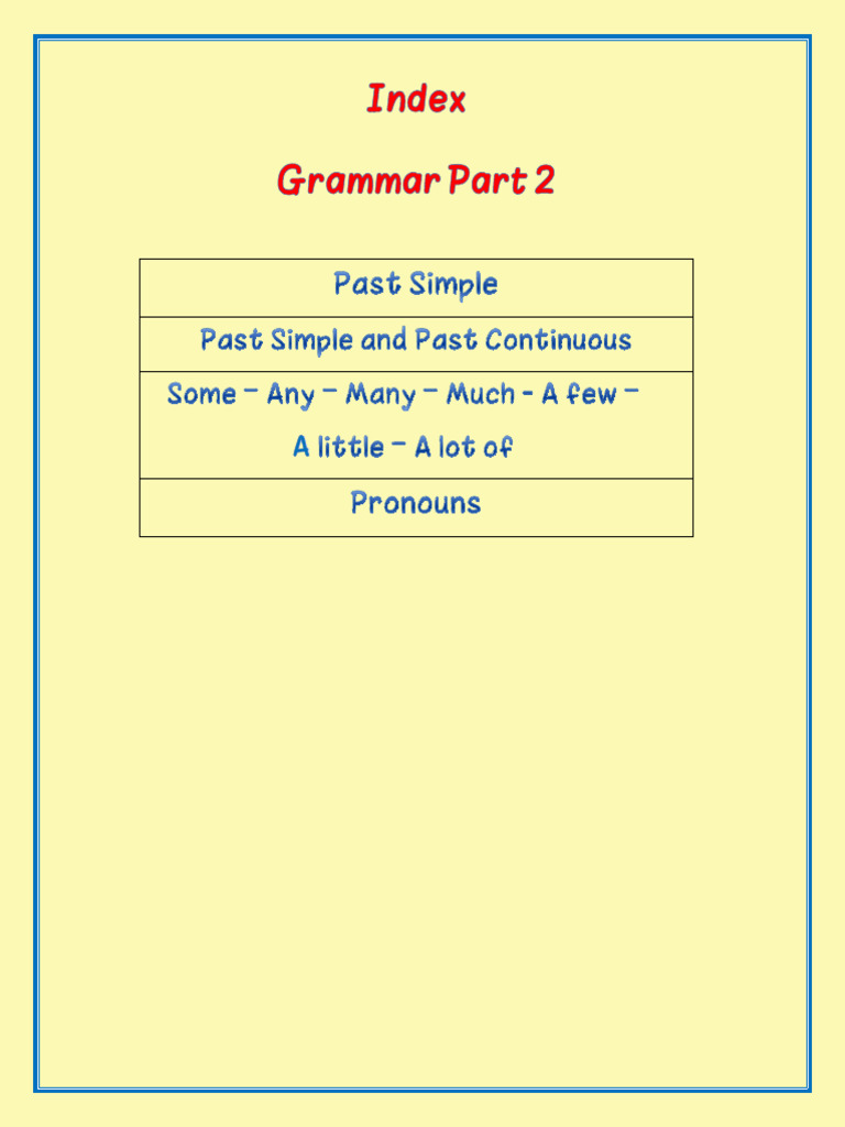 Grammar Sheets For Kids (Part 2) | PDF