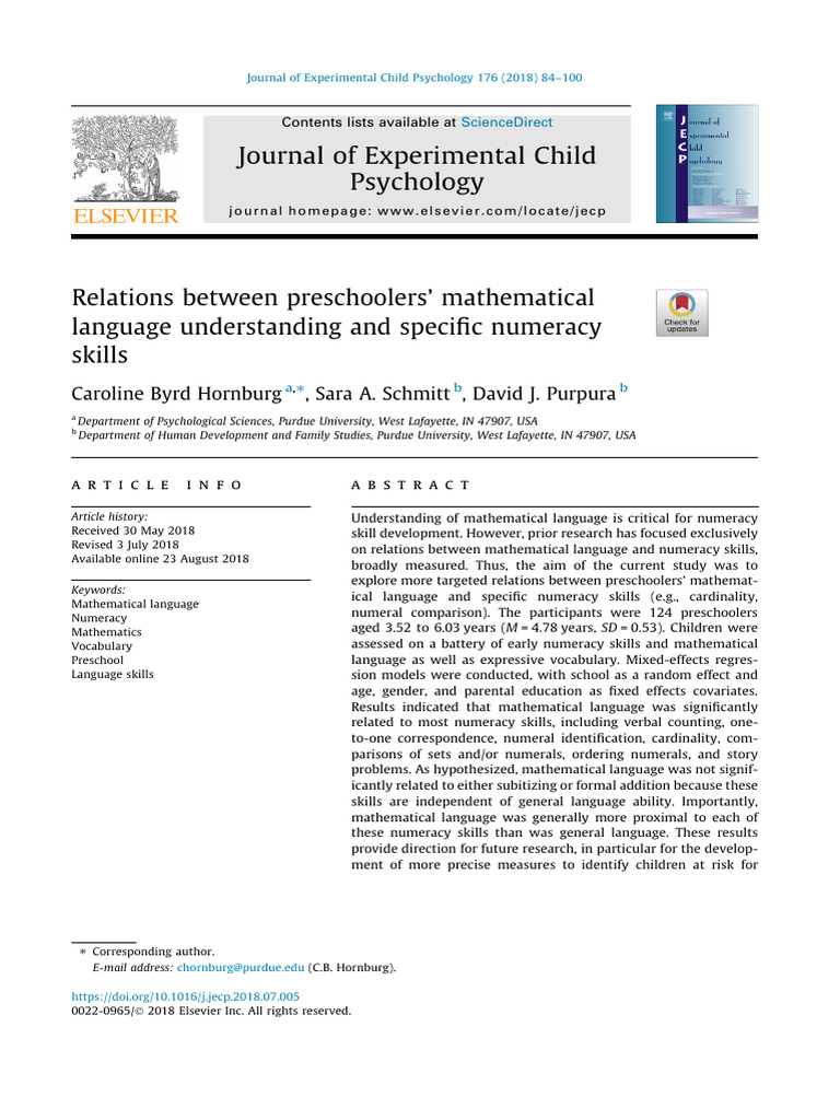 Hornburg 2018 | PDF | Dependent And Independent Variables | Multicollinearity