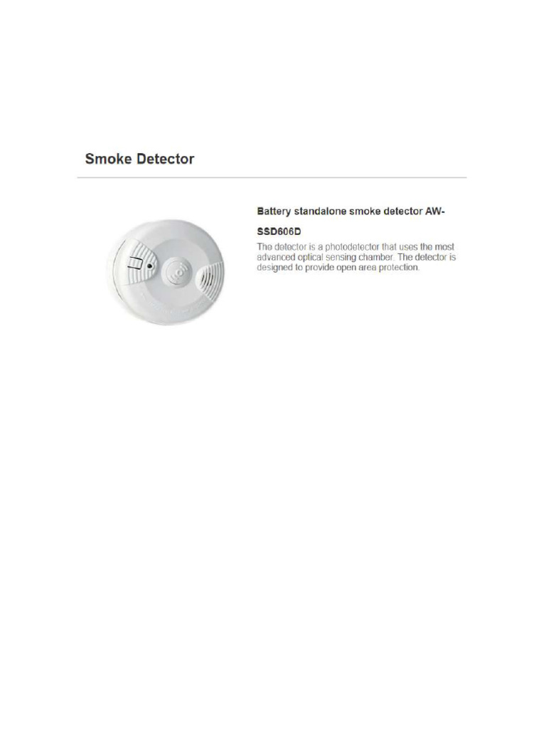 Standalone Smoke Detector | PDF