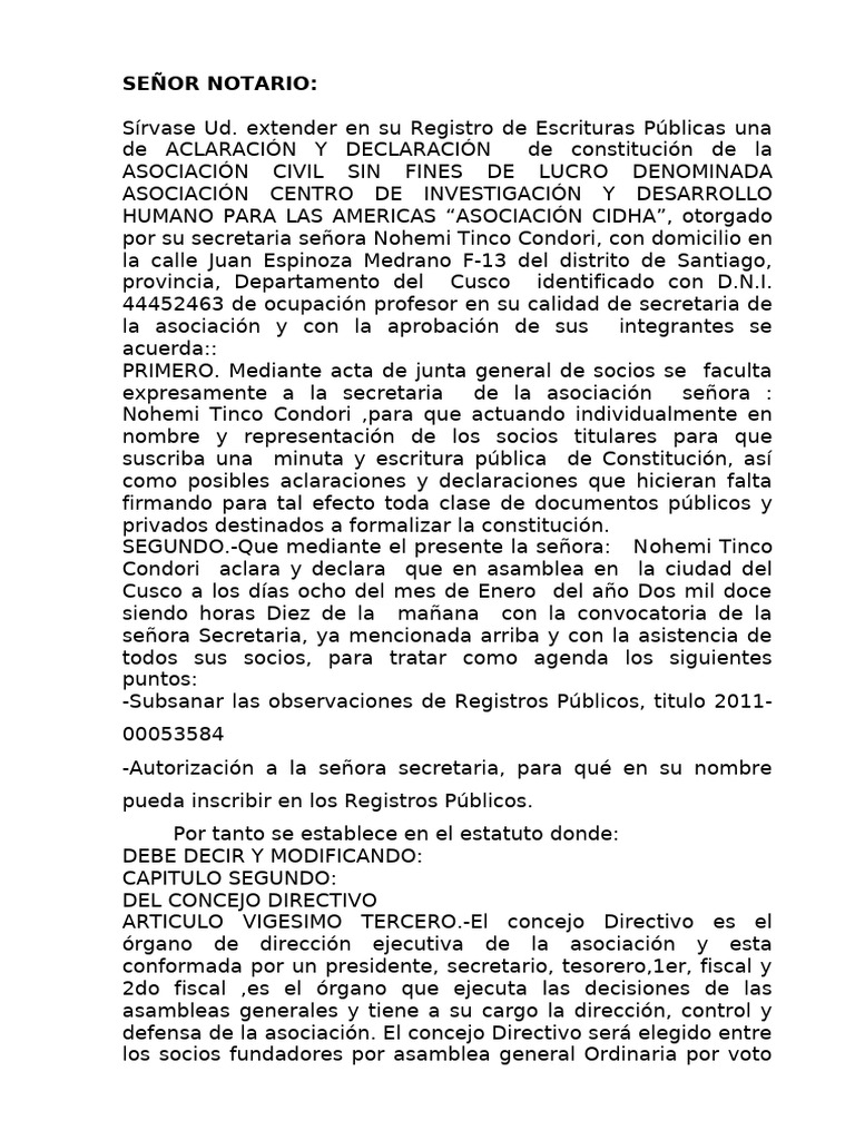 Aclaración Cidha 222222 | PDF | Gobierno