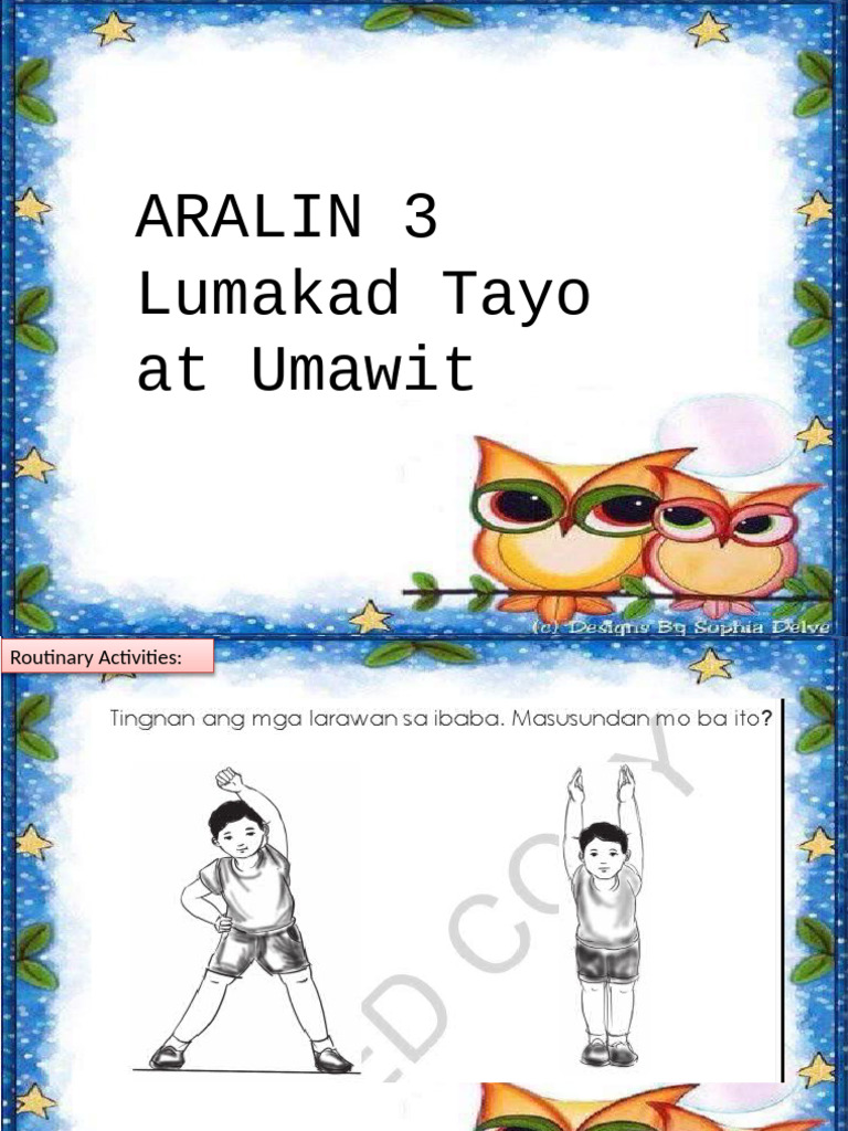 PE LESSON 3 Lumakad Tayo at Umawit Sir. Jom | PDF
