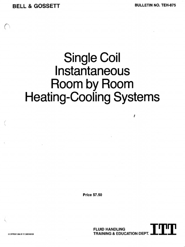 (R) B&G Training Manual Single Coil Heating Cooling Systems TEH-875 | PDF