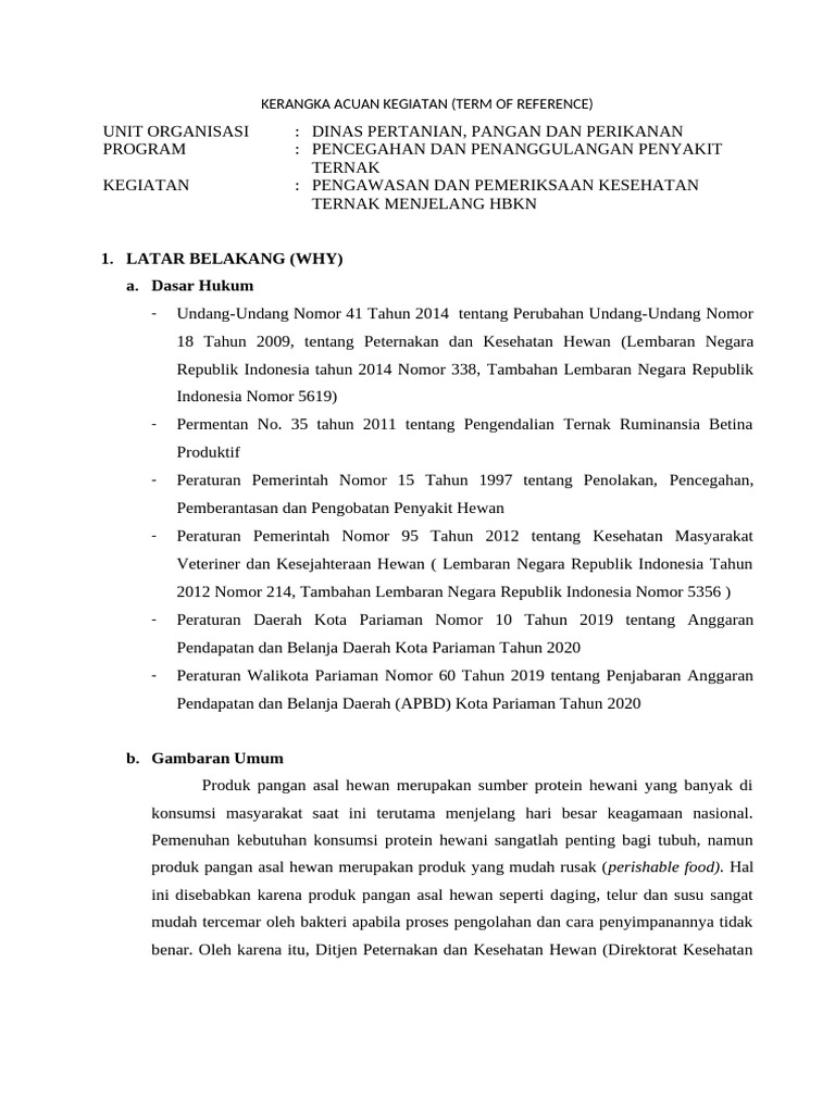 Pengawasan Kesehatan Ternak HBKN | PDF