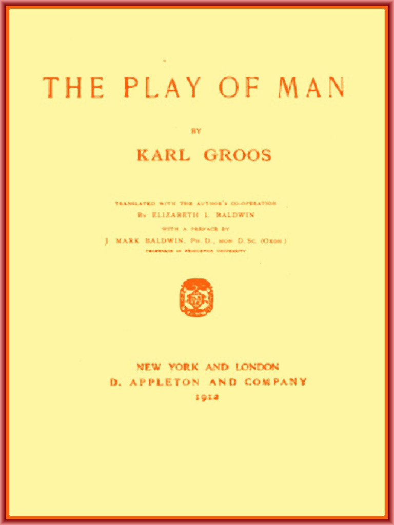 Groos Groos The Plat of Man | PDF | Senses | Perception