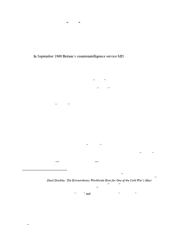 Cold War Russian Spies in Britain | PDF | Intelligence Assessment ...