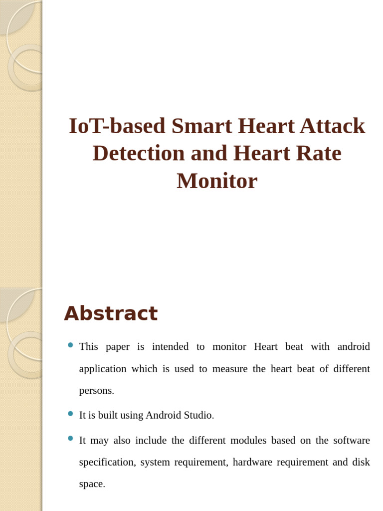 IoT-based Smart Heart Attack Detection and Heart Rate Monitor | PDF | Microcontroller | Internet ...