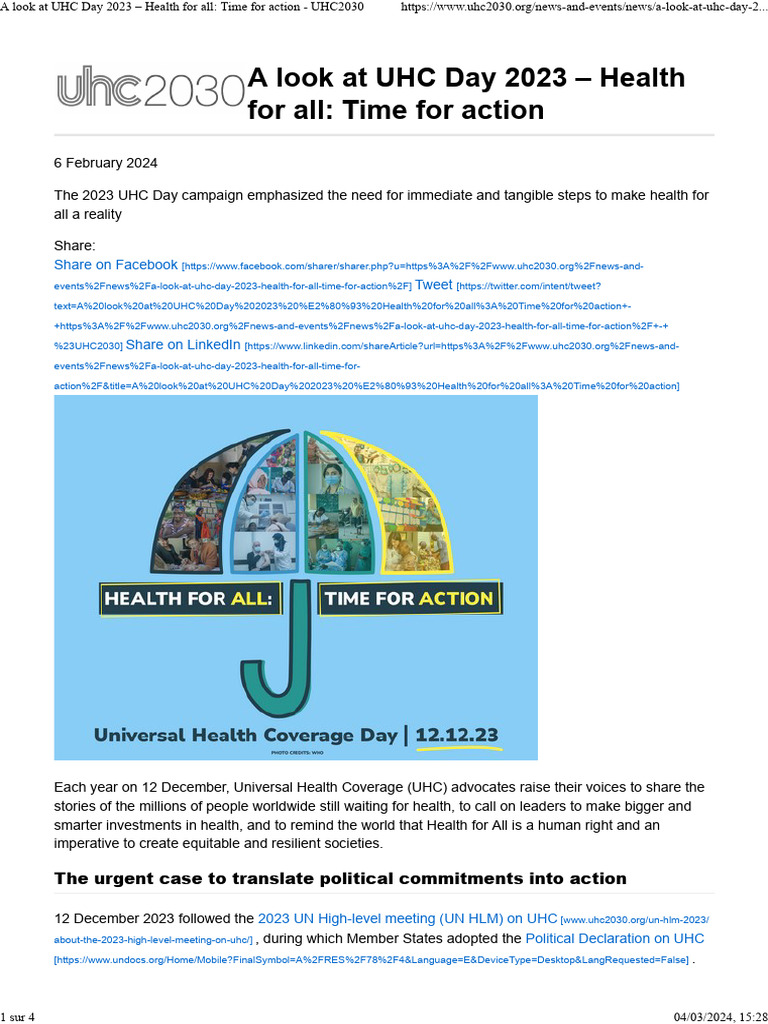 A look at UHC Day 2023 | PDF | Social Media | Popular Culture & Media ...