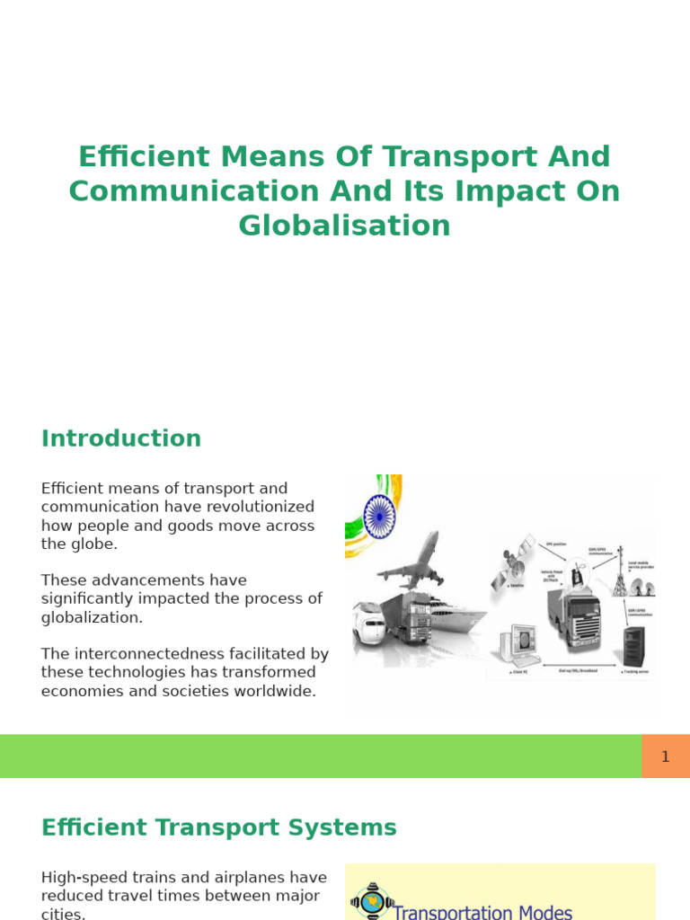 Transport and Communication in Globalization | PDF | Transport ...