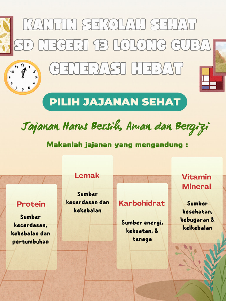 Poster Kantin Sekolah Sehat | PDF