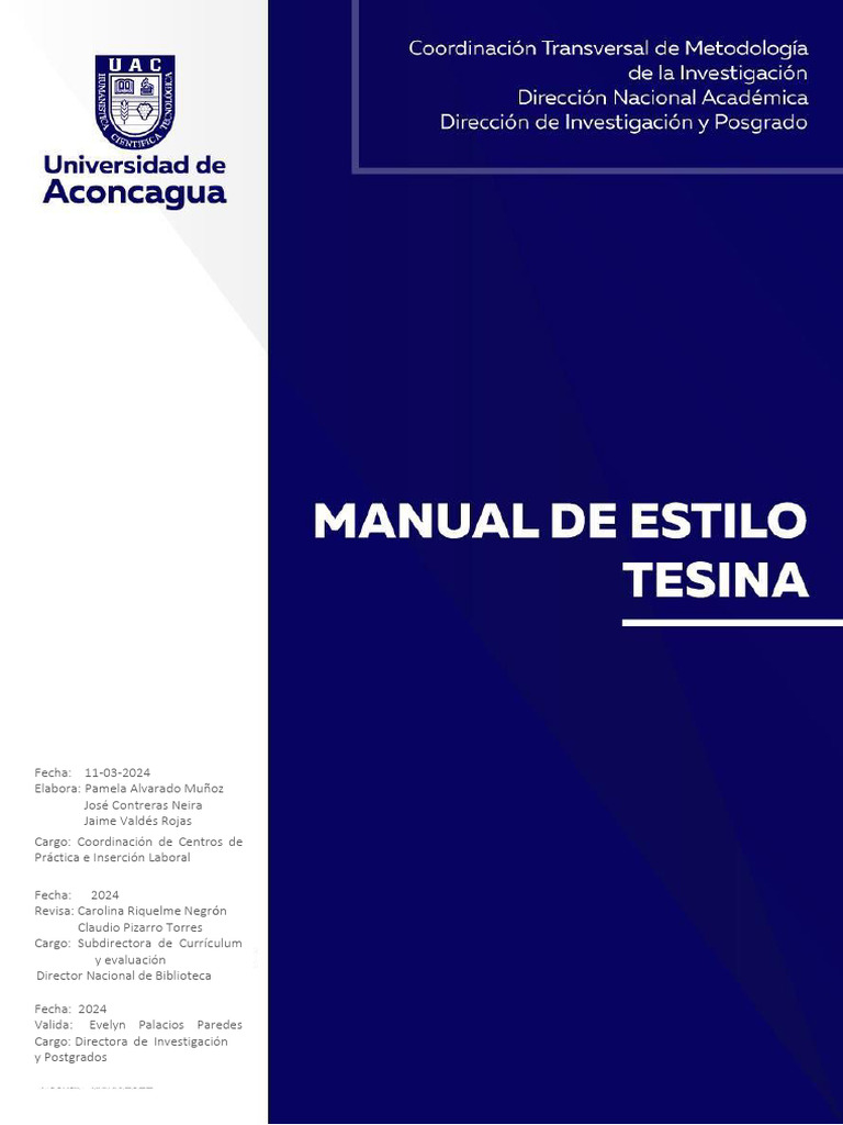 Guía de Formato para Tesinas Académicas | PDF | Estilo apa | Teoría