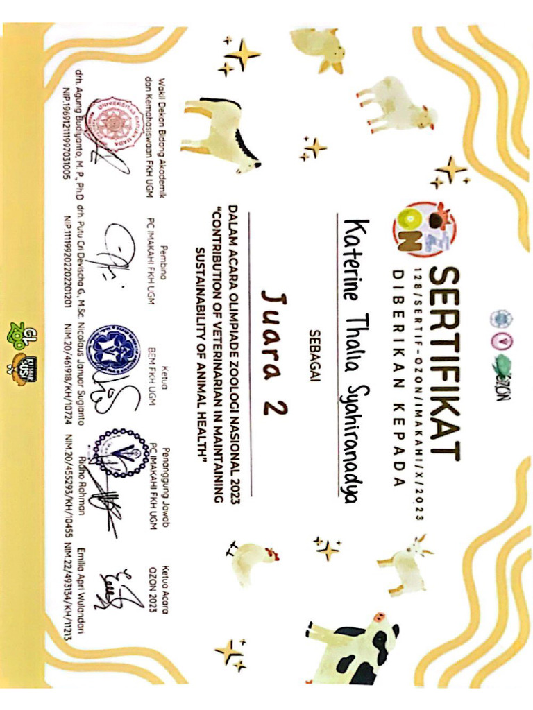 Juara 2 (Dari 87 Tim) Lomba Olimpiade Zo | PDF