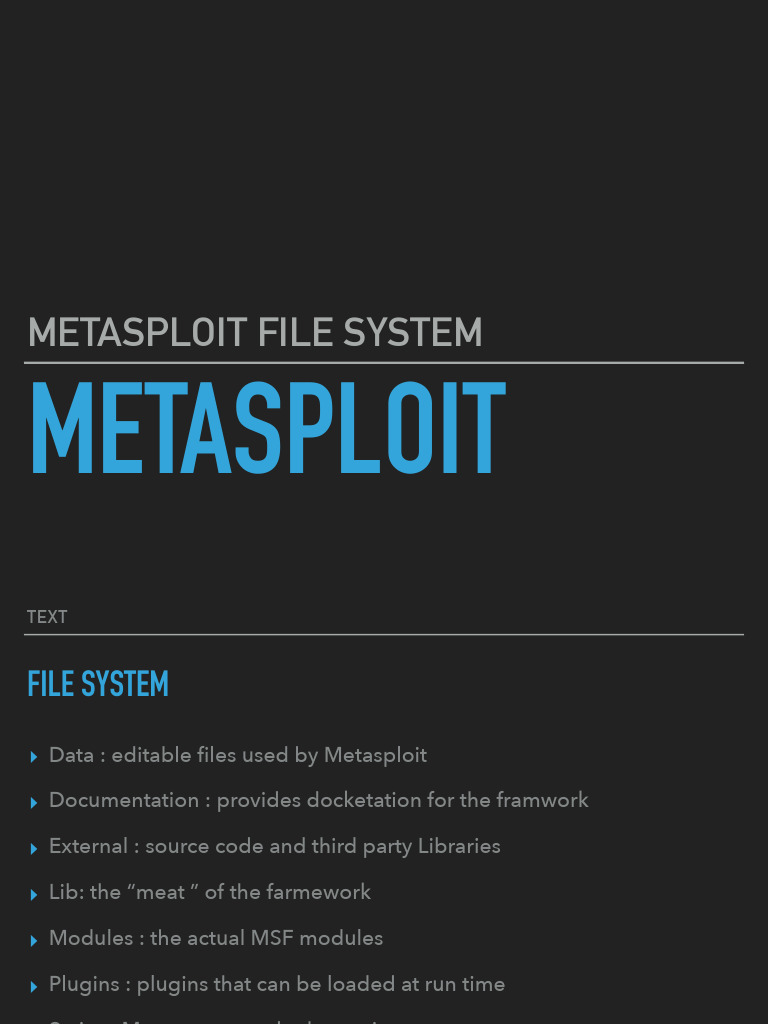 029 Metasploit-File-System.... (@RootOfCyber) .... | PDF | Games & Activities | Technology ...