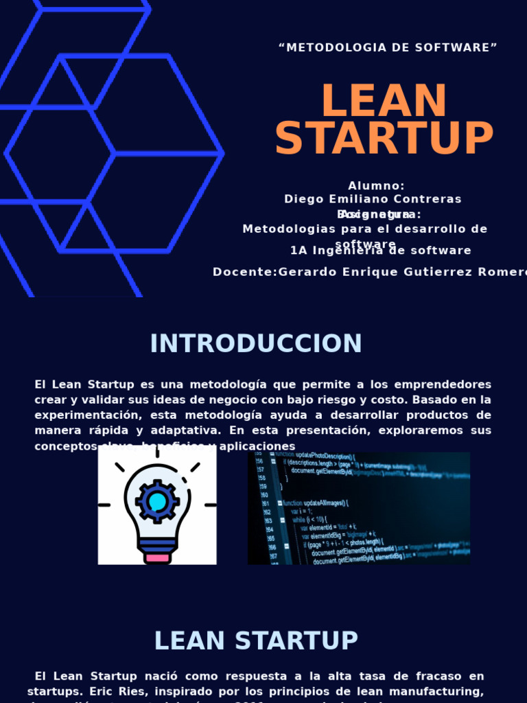 Metodología Lean Startup en Software | PDF | Lean Startup | Empresa de ...