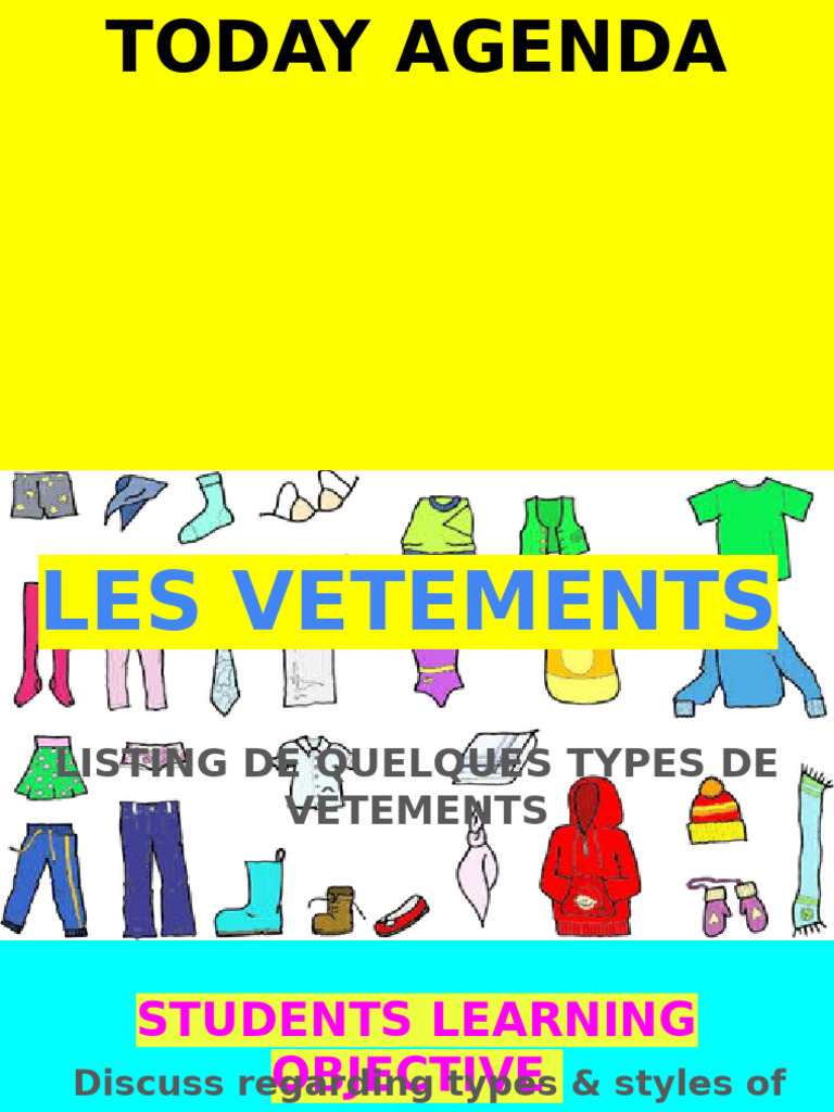Types de Vêtements et Styles | PDF | Chemise | Vêtements