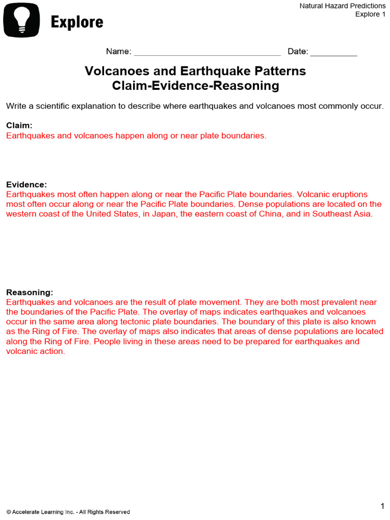 Earthquake CER | PDF | Volcano | Plate Tectonics