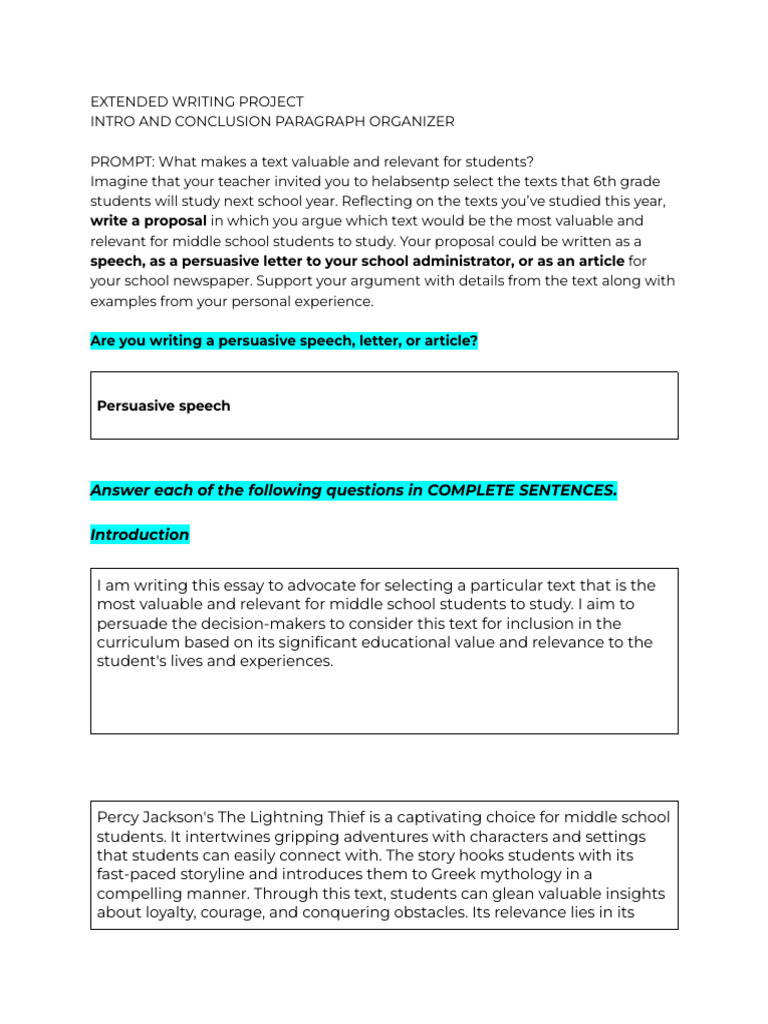 Adam Hamdy - Patkus EWP Paragraph Organizer | PDF | Rick Riordan