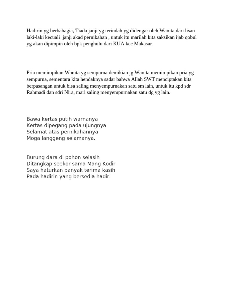 Selamat Menikah Rahmadi & Nira | PDF