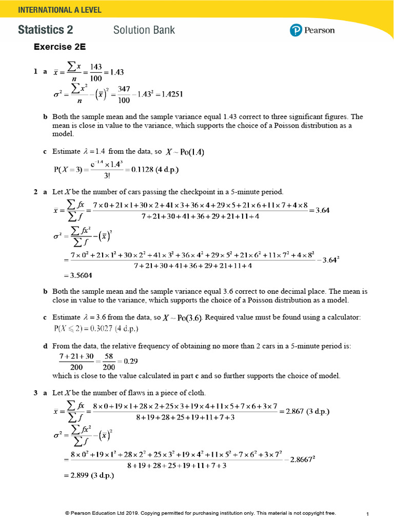 S2 Exercise 2E | PDF | Estimator | Mean