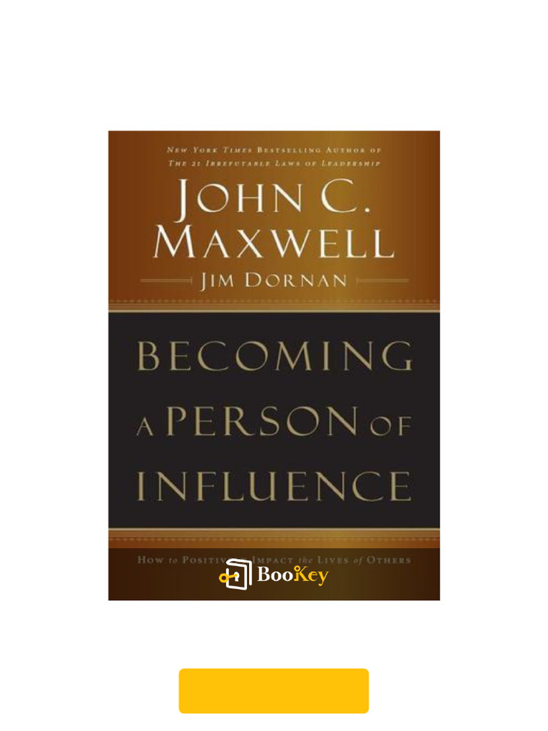 Becoming a Person of Influence | PDF | Leadership | Optimism