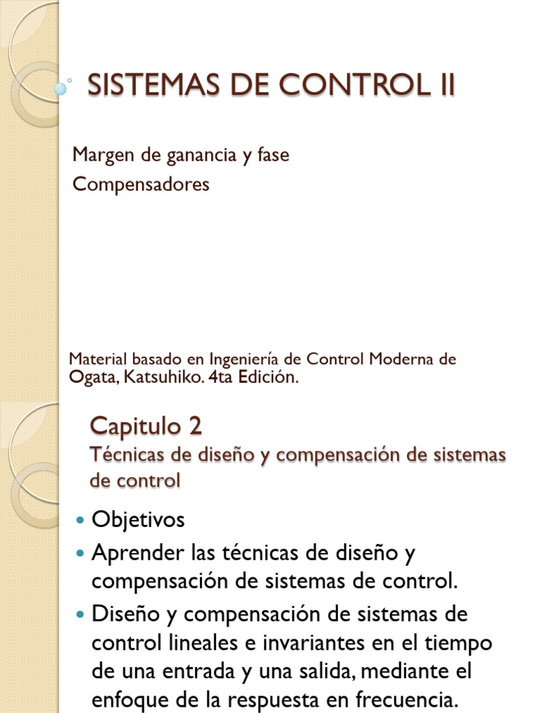 03 - Marg Ganac y Fase - Compensadores | PDF | Sistema de control ...