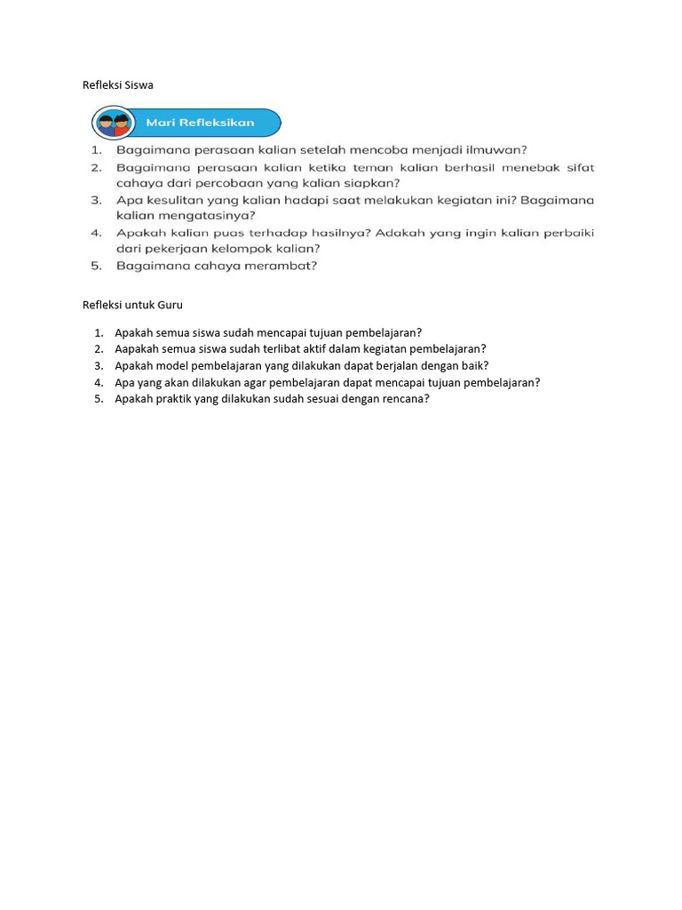 Refleksi - Abdul Hamid | PDF