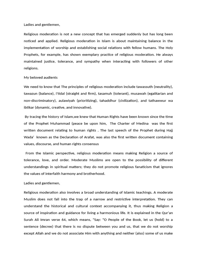 religious moderation | PDF | Muhammad | Allah