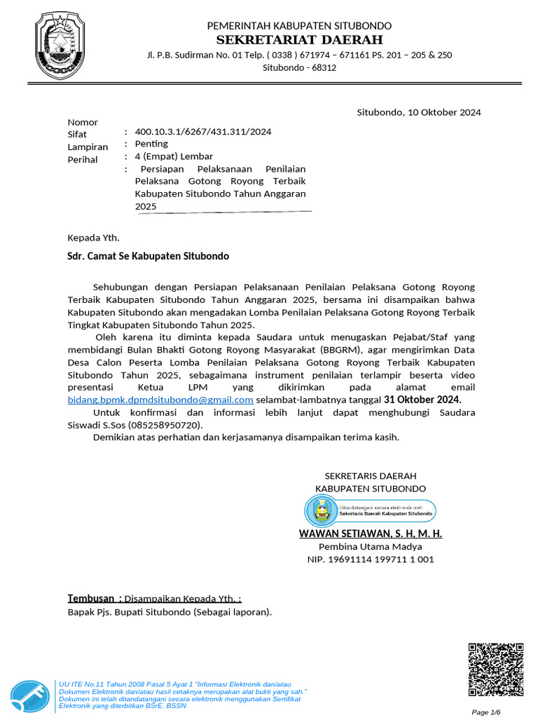 Persiapan BBGRM 2025 New | PDF