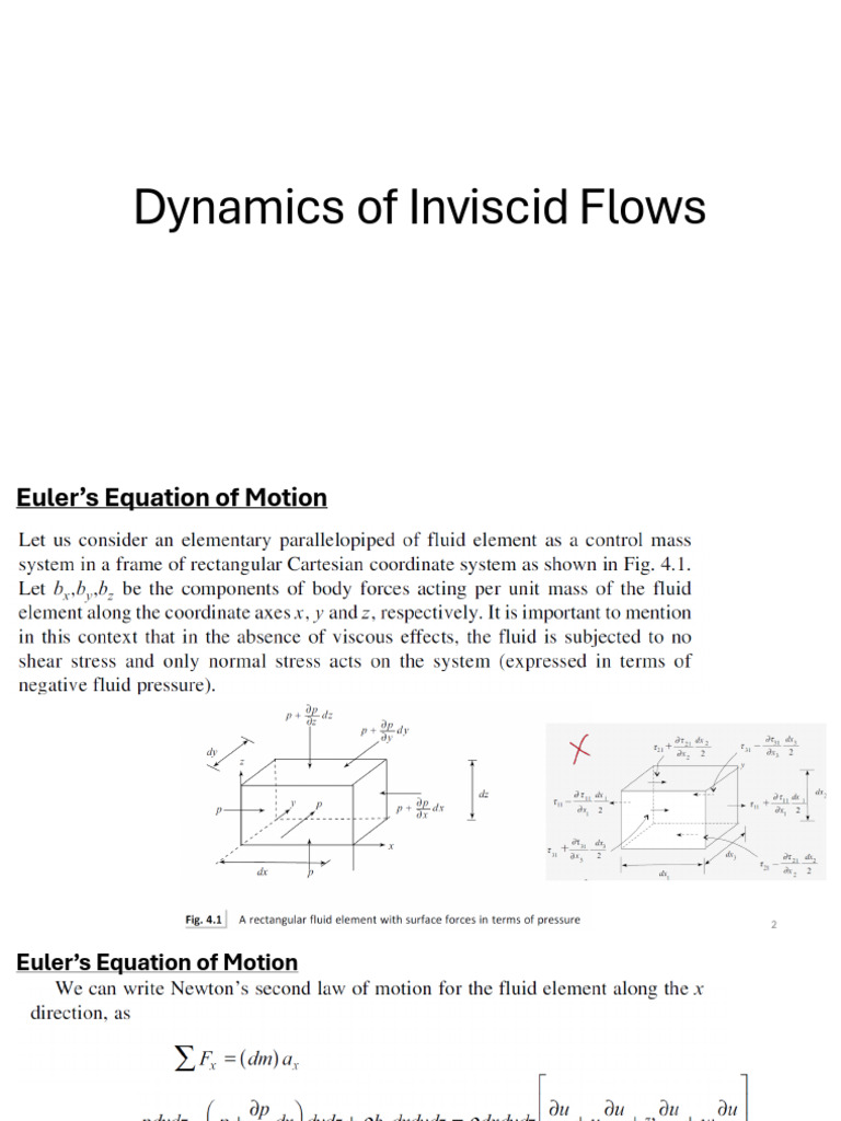 Dynamics of Inviscid Flows | PDF | Fluid Dynamics | Classical Mechanics