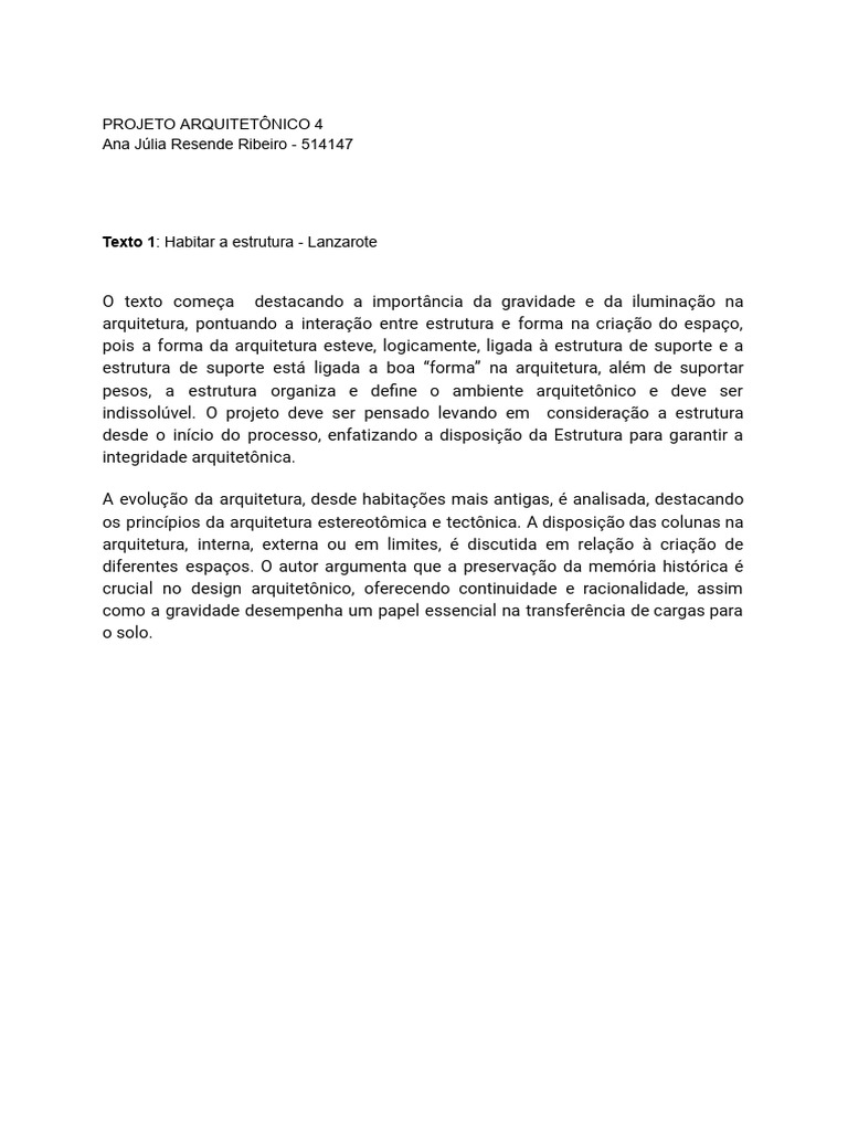 Resumo Texto 1 e 2 Pa4 - Ana Júlia Resende | PDF | Tecnologia e Engenharia