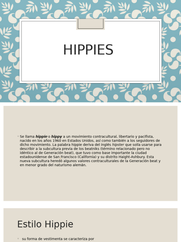 Hippies | PDF | Hippie | Contracultura