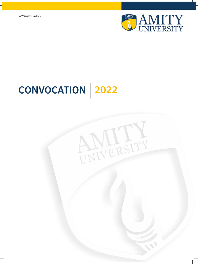 Amity University Convocation 2022 Messages | PDF | Creativity