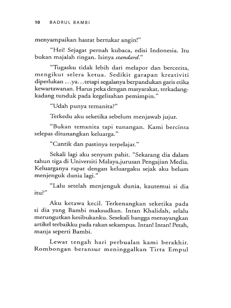 Cerpen Badrul Bambi | PDF