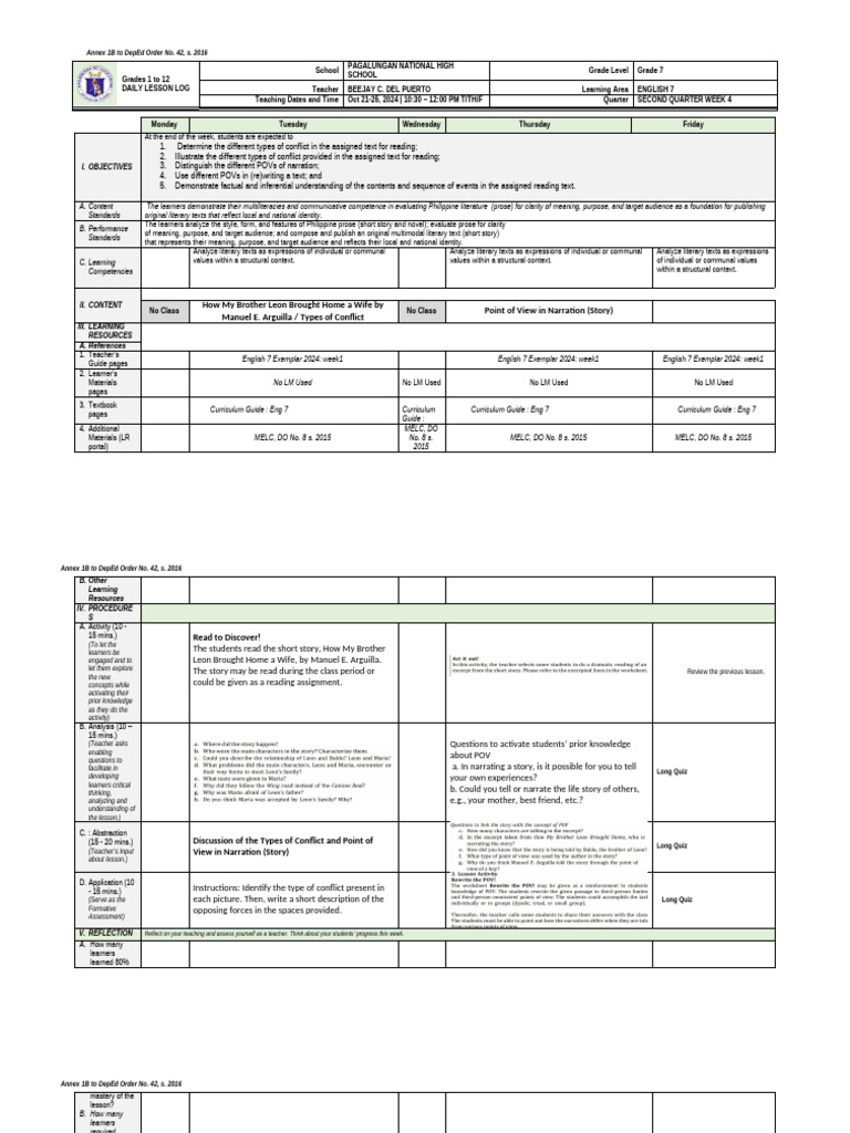 Eng7 q2 wk4 | PDF | Human Communication | Cognition