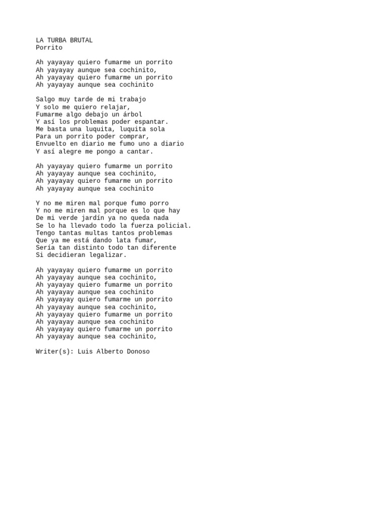 Porrito - La Turba Brutal | PDF