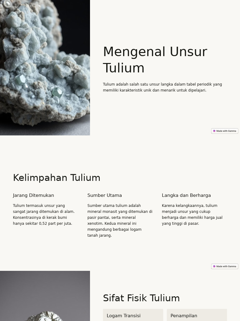 Mengenal Unsur Tulium | PDF