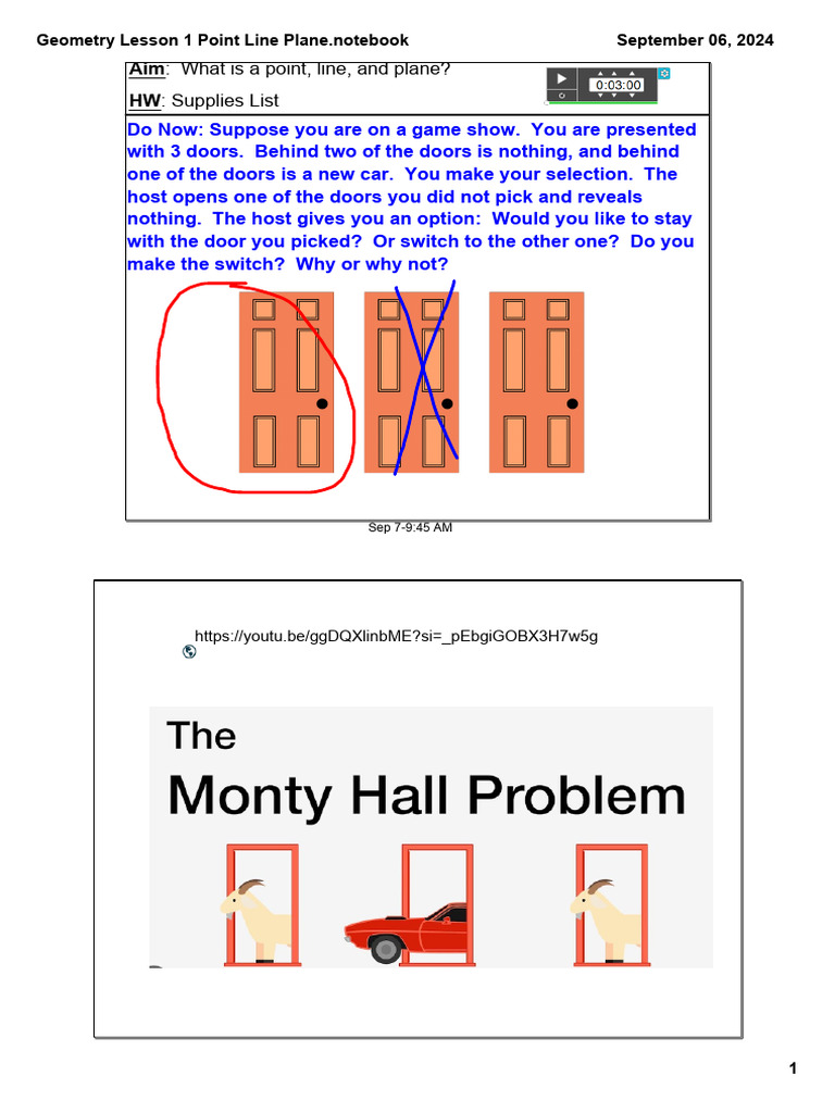 Kami Export - GEO Lesson 1 Point Line Plane | PDF | Mathematical ...