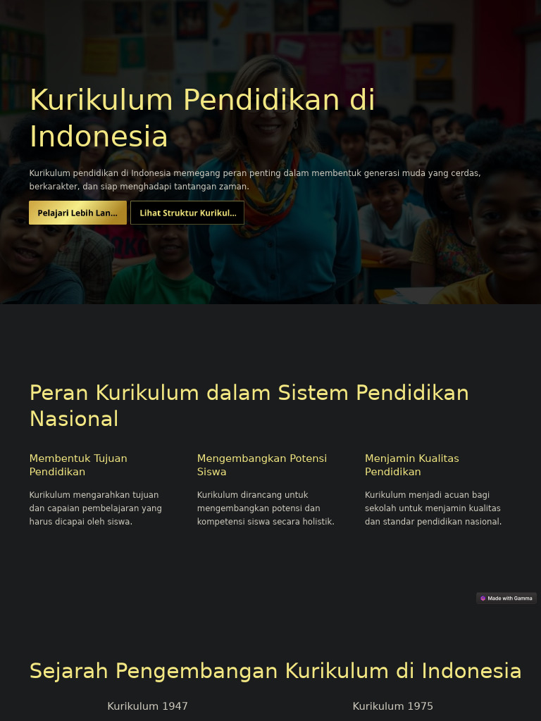Kurikulum Pendidikan Di Indonesia | PDF