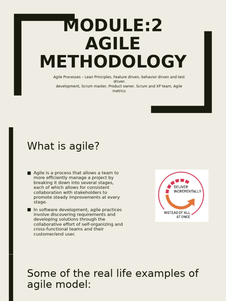 Module2 Agile and Scrum Methodology | PDF | Scrum (Software Development) | Agile Software ...