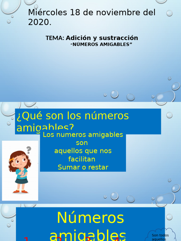 DIAPOSITIVA DE MATEMATICAS NUMEROS AMIGABLES 18-NOV-2020. (Autoguardado ...