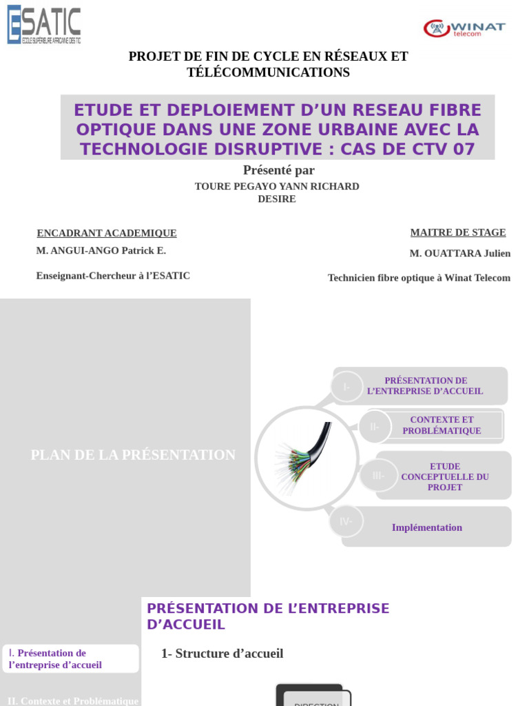 Powerpoint Du Memoire | PDF | Fibre optique | Informatique