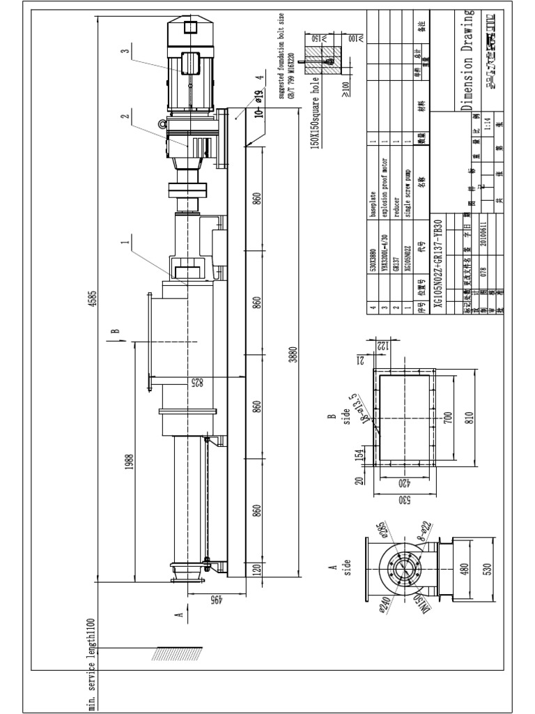 MM SC CP 01A XG105N02Z Cutting Pump Drawing | PDF