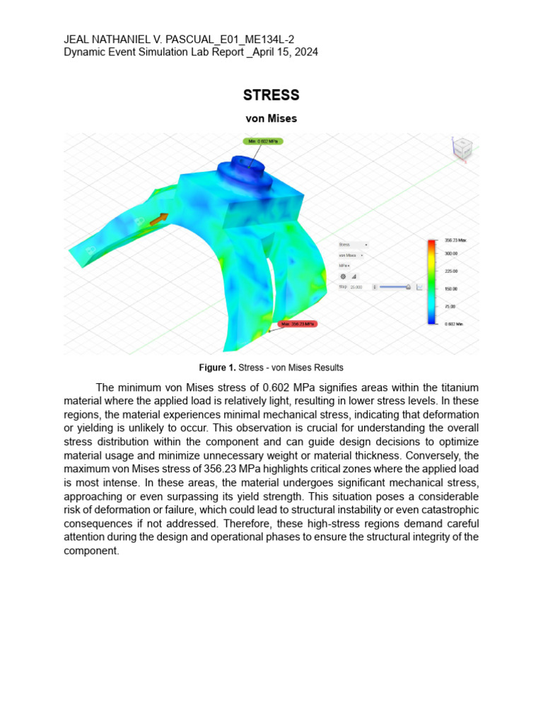 Titanium Stress Analysis Report | PDF | Deformation (Engineering ...