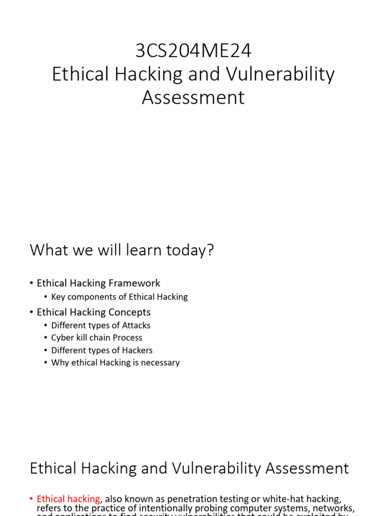 Lecture 345 Ehical Hacking Framework Pdf Security Hacker 1226