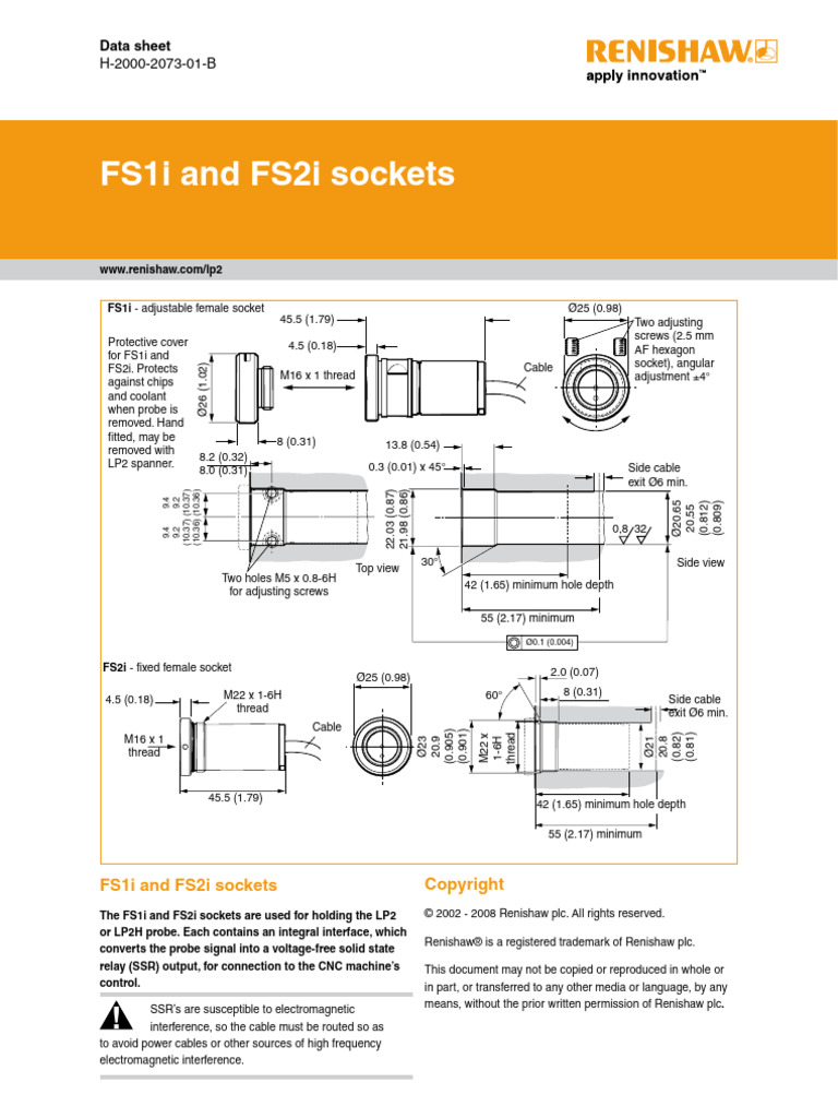 FS1i and FS2i Sockets | PDF | Electromagnetic Compatibility | Electrical Engineering