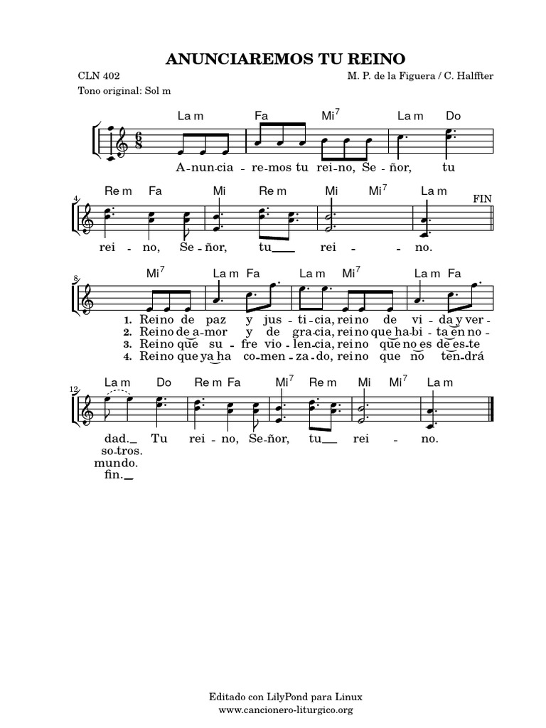 Anunciaremos Tu Reino C | PDF