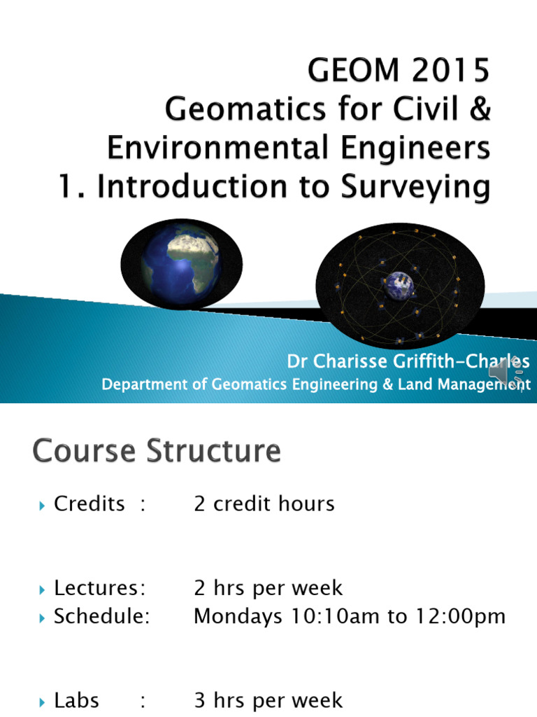 GEOM 2015 Lecture 1 Introduction 2024 | PDF | Surveying | Accuracy And Precision