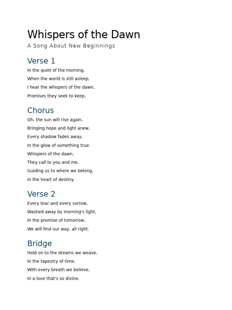 Song | PDF