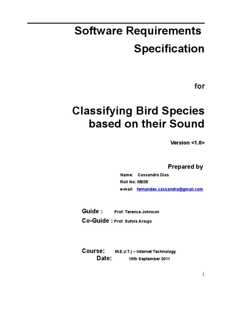 SRS Project | PDF | Statistical Classification | Input/Output