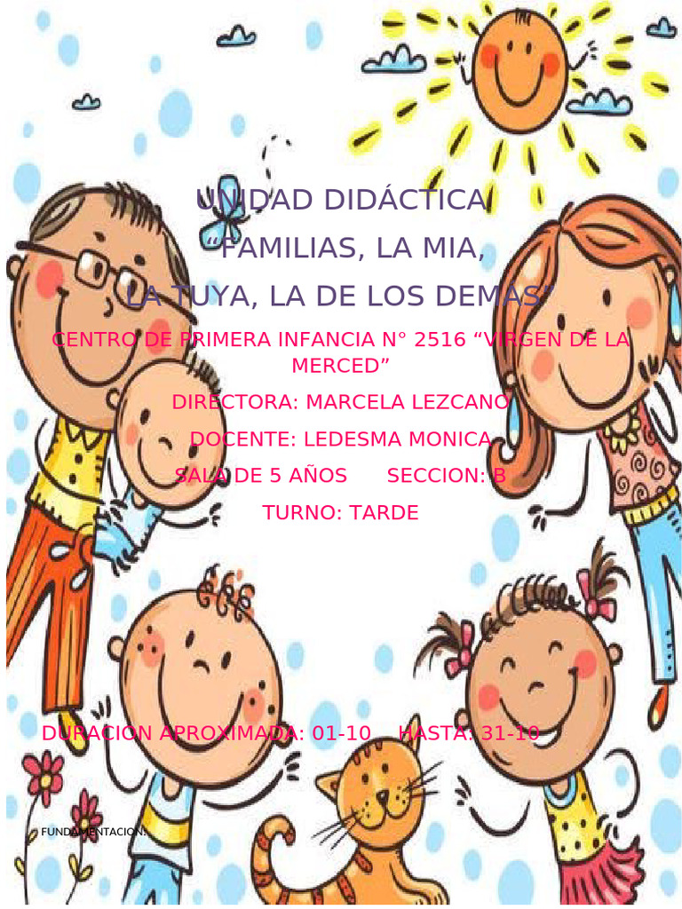 Unidad Didactica La Familia 2024 | PDF